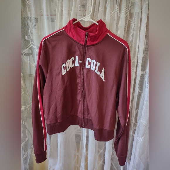 Coca Cola | Jackets & Coats | Coca Cola Burgundy Bomber Jacket | Poshmark